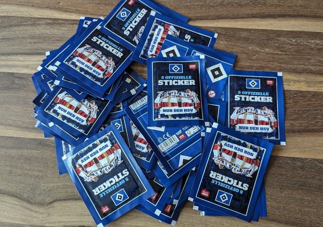REWE NUR DER HSV - 100 Päckchen = 500 Sticker - NEU und OVP EUR 15,00 ...