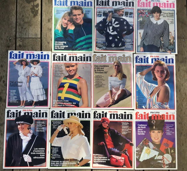 LOT DE 11 magazines - Année 1988 - FAIT MAIN - PAS À PAS EUR 22,00 ...