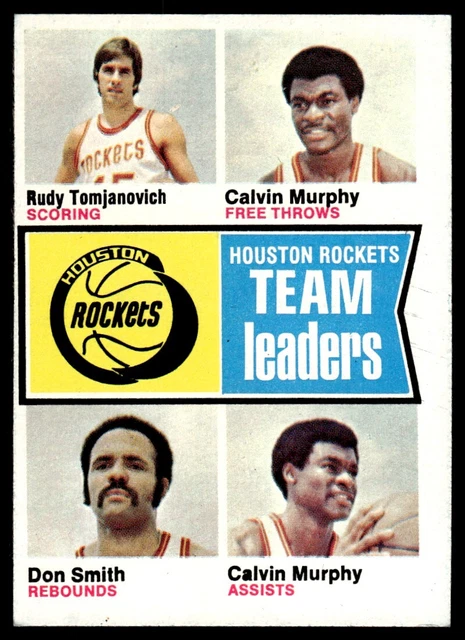 1974-75 TOPPS HOUSTON Rockets Team Leaders (Rudy Tomjanovich/Calvin ...