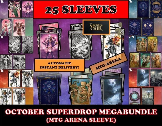 MTGA MTG ARENA Code Card October Superdrop 2022 Big Foil 25 Sleeves ... MTGA MTG ARENA Code Card October Superdrop 2022 Big Foil 25 Sleeves ...