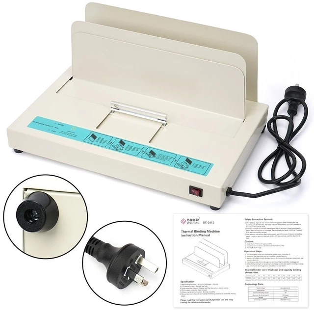 50MM THERMAL BINDING Machine Thermal Book Binder 500Sheet Set A3 A4 A5 ...