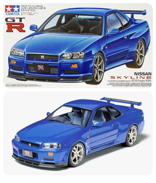 1:24 SCALE NISSAN Skyline R34 GTR VSpec Model Car Kit #1253P £29.99 ...