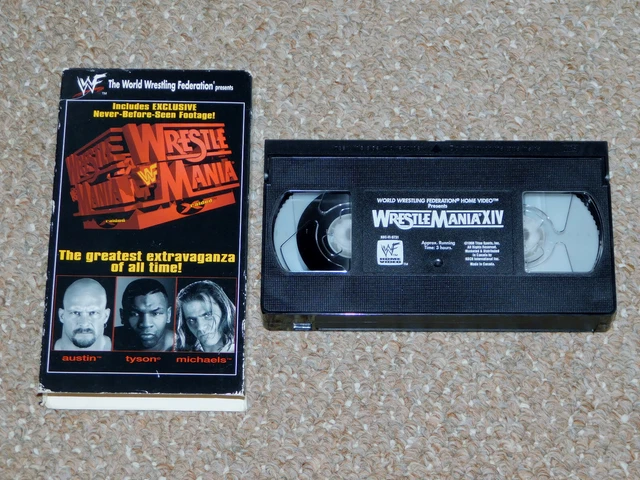 WWF WRESTLEMANIA XIV VHS 1998 WWE Wrestling Steve Austin vs. Shawn ... WWF WRESTLEMANIA XIV VHS 1998 WWE Wrestling Steve Austin vs. Shawn ...