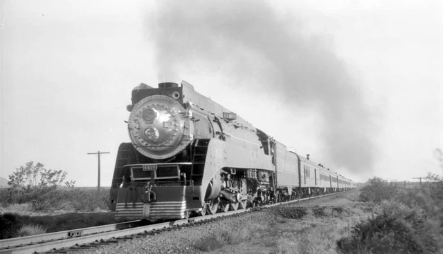 SP SOUTHERN PACIFIC Railroad Train, Engine No 4435, Type 4-8-4 Old ...