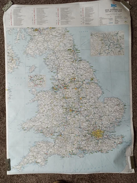 RARE VINTAGE MAPS x 2 , RAC MAP OF GREAT BRITAIN 1983 & RAC London map ...