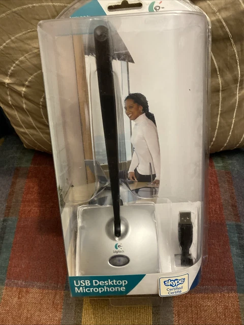 LOGITECH CONSUMER USB Desktop Microphone Pivoting Noise Canceling For ...