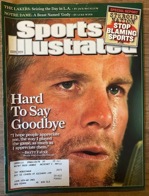 SPORTS ILLUSTRATED MAR 17, 2008 :Hard to say Goodbye, Brett Favre Cover ...