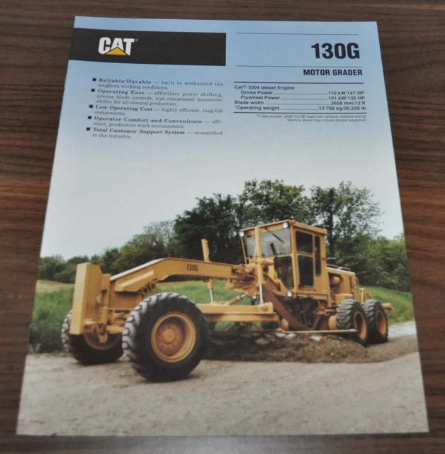 CATERPILLAR 130G MOTOR Grader Specification Technical Data Cat Brochure ...