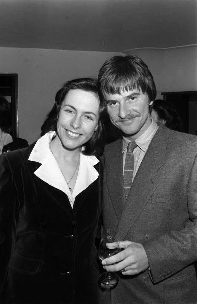 ACTRESS LIZ ROBERTSON with Trevor Eve at the Savoy Hotel in Lon- 1980 ...