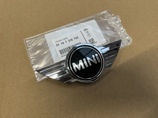 MINI F55 F56 F57 Bonnet Badge Hood Emblem 51147316703 GENUINE £23.60 ...