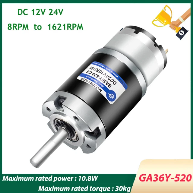 GA36Y-520 PLANETARY GEARED Motor DC 12V 24V High Torque Reversible ...
