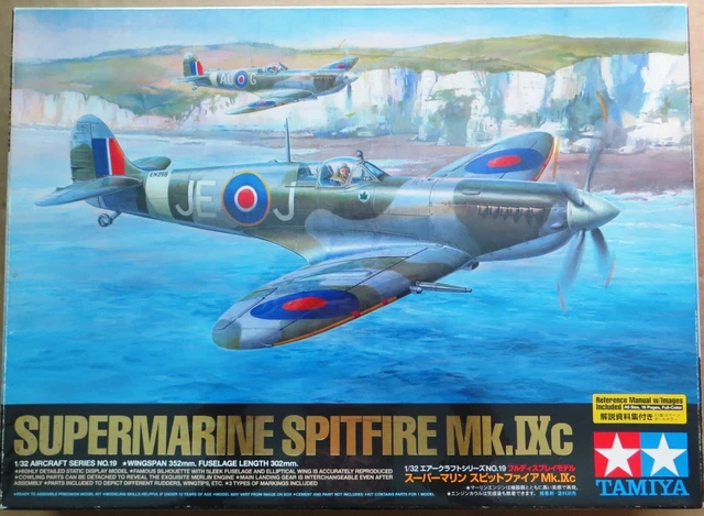 TAMIYA SPITFIRE MK. IXc 1/32 Scale British WW2 RAF Fighter Plastic ...