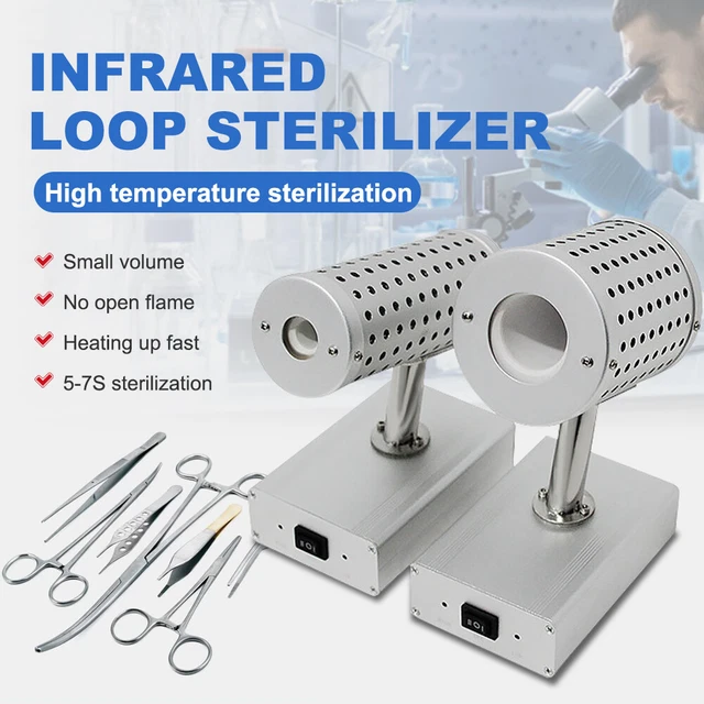 LAB INFRARED HEAT Sterilizer Small Hole Loop Inoculating Needle ...