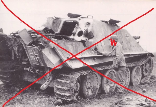 FOTO/PHOTO 1081,PANZER,TANK, WW2, k.o. Jagdpanther, sPzJgAbt. 654, US ...