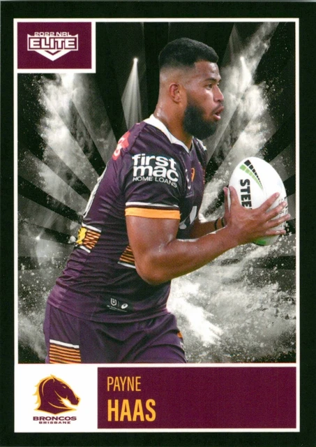 2022 BRISBANE BRONCOS NRL Card PAYNE HAAS Elite EUR 2,93 - PicClick FR