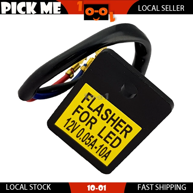 12V 3 PIN Inline LED INDICATOR FLASHER RELAY CAN 0.05A-10A Fit HONDA ...