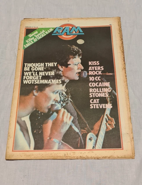 KISS MEMORABILIA- RAM Magazine- Feb 27 1976- No. 26- Skyhooks- Rare ...
