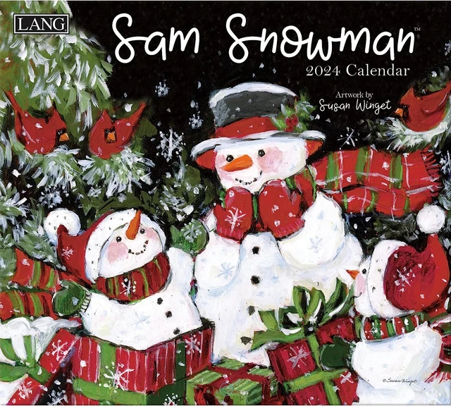 SAM SNOWMAN-DELUXE-2024 MURAL Calendar-Brand Neuf- 01939 EUR 14,52 ...