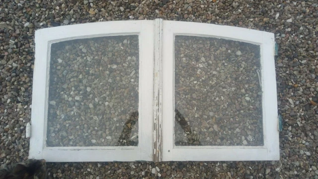 FENSTER BAUWAGEN GARTENHAUS Holzfenster rund Bogen Rundbogenfenster EUR ...