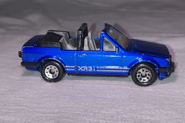 MATCHBOX FORD ESCORT XR3i BLUE MK3 1980’s CONVERTIBLE TOW BAR USED SEE ...