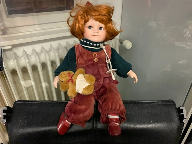 POUPON DE COLLECTION Porcelaine Poupée 43 Cm. Parfait État EUR 28,21 - PicClick FR