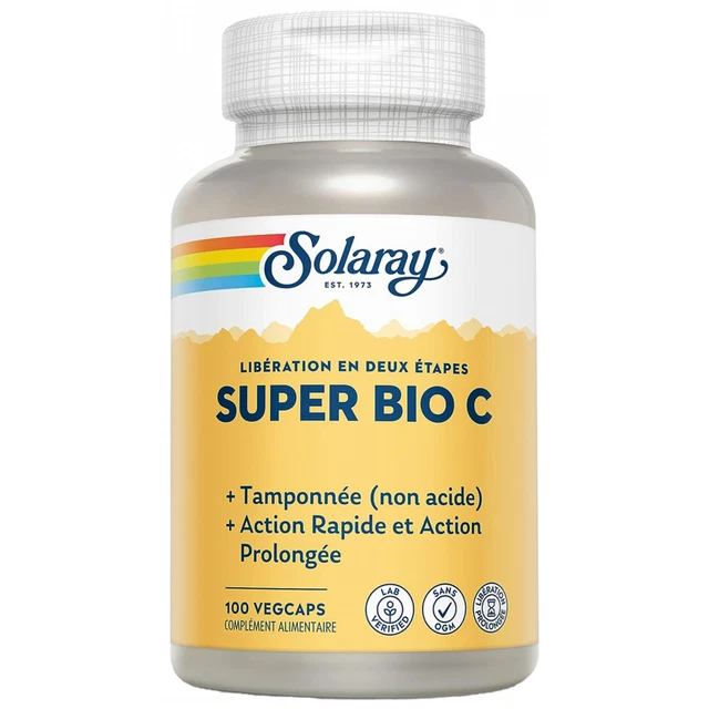 SOLARAY SUPER BIO C 100 Vegetable Gel-Caps £26.10 - PicClick UK