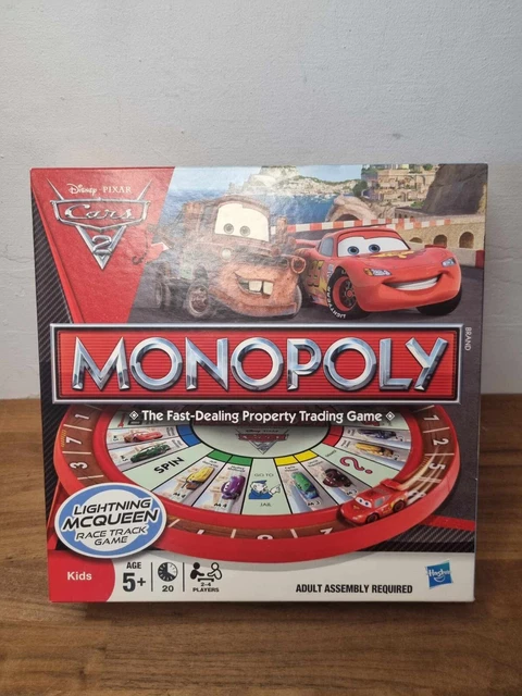 MONOPOLY DISNEY PIXAR Cars 2 Board Game Kids - Hasbro 2010 - Complete ...