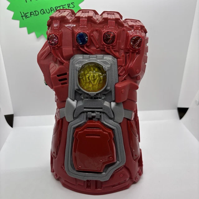 IRON MAN RED Infinity Gauntlet Light Up Sound Stone Avengers Endgame ...