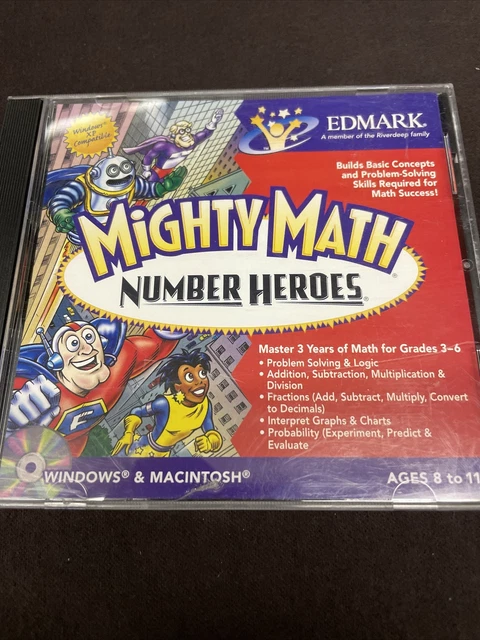 RIVERDEEP MIGHTY MATH Number Heroes for PC, Mac $3.00 - PicClick