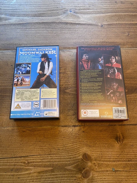 VINTAGE MICHAEL JACKSON VHS Moonwalker And Thriller Making Of Free ...