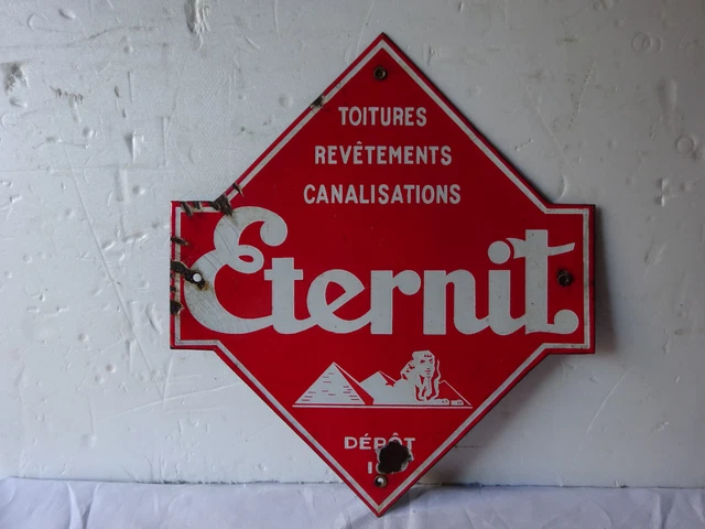 PLAQUE ÉMAILLÉE ANCIENNE Eternit LE PHARAON old french enamel sign emailschild EUR 110,00 ...