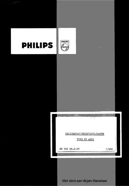 SERVICE-OPERATION MANUEL D'INSTRUCTIONS pour Philips Pe 4820 EUR 9,42 ...