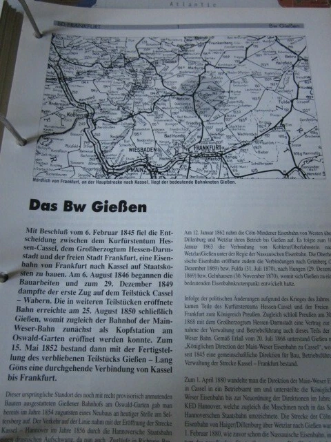 DOKUMENTATION MIT GLEISPLAN 7 Bahnbetriebswerk Gießen 20S EUR 10,49 ...