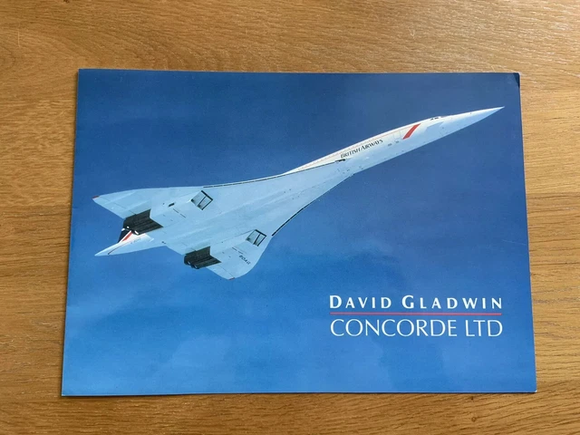 RARE- CONCORDE DAVID GLADWIN Technical Data Sheet 30cm x 21cm (GOOD ...