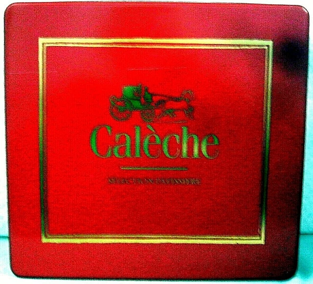 LEFÈVRE-UTILE-LU-BOITE ROUGE RECTANGULAIRE En Fer "Dessin D'une Calèche ...