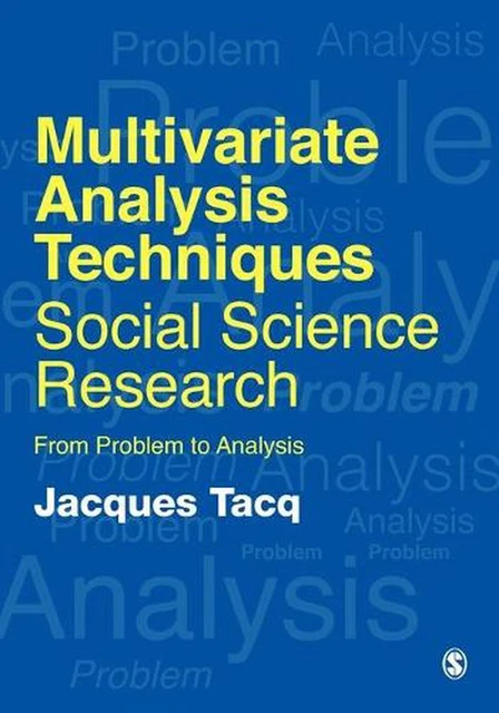 Techniques Danalyse MultivariÉe Dans La Recherche En Sciences Sociales