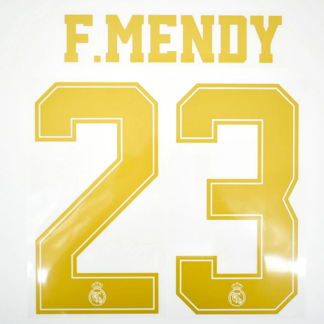 2019-20 REAL MADRID Player Issue Home Gold Name Set Sporting ID - #23 F ...