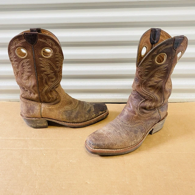 ARIAT HERITAGE ROUGHSTOCK 34824 Brown Leather Western Boots Shoes Men ...