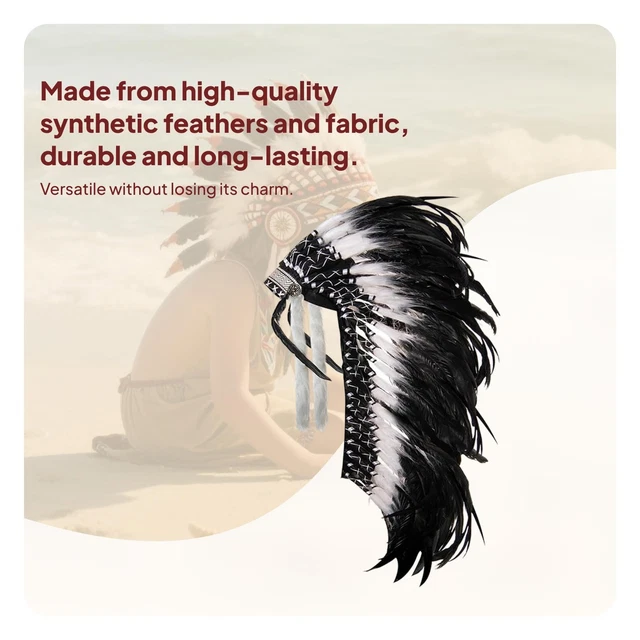 NATIVE AMERICAN INDIAN Headdress Head Accessories for Party Carnival ...