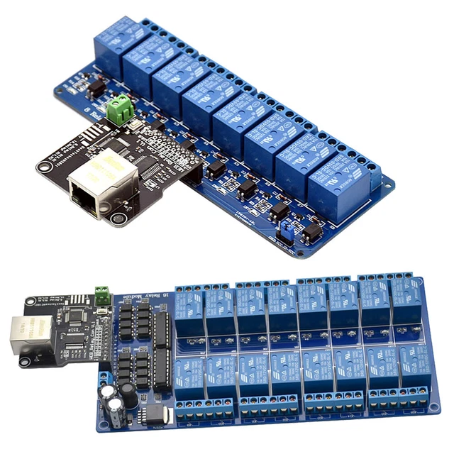 ETHERNET CONTROL MODULE 8/16 Channel relay controller board With RJ45 ...