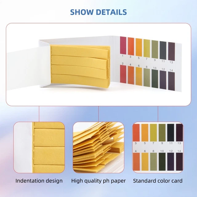 MULTI APPLICATION PH Test Paper Measure pH in Food Water Urine Soil ...