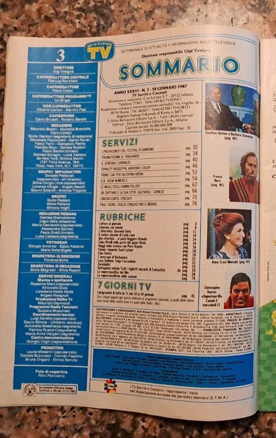 Tv Sorrisi E Canzoni 3 1987 O Muti F Nuti Sanremo Bramieri Paul Young