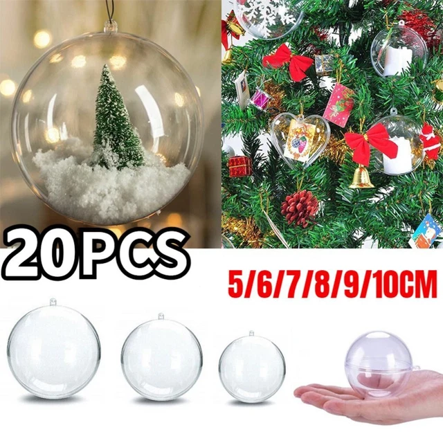 CLEAR ACRYLIC CRAFTS Ball Kit DIY Plastic Fillable Ball Home Decoration ...