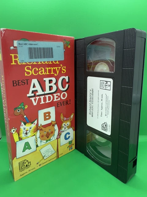 RICHARD SCARRY BEST ABC Video Ever VHS 1989 Tape Children Educational ...