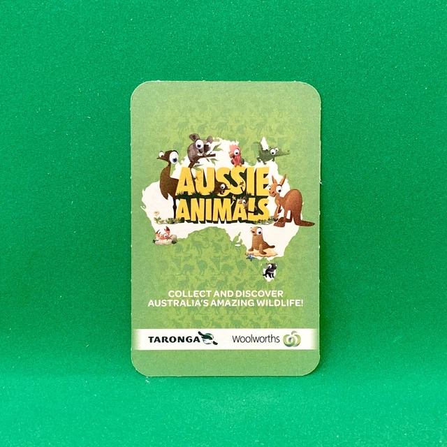WOOLWORTHS AUSSIE ANIMALS Cards - (Green) HEAPS! BUY MORE & SAVE UP TO ...