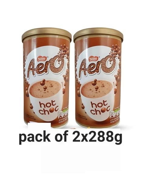 2X NESTLE AERO Hot Chocolate - Instant Bubbly Choc Drink - 3 x 288g Tubs £12.89 - PicClick UK