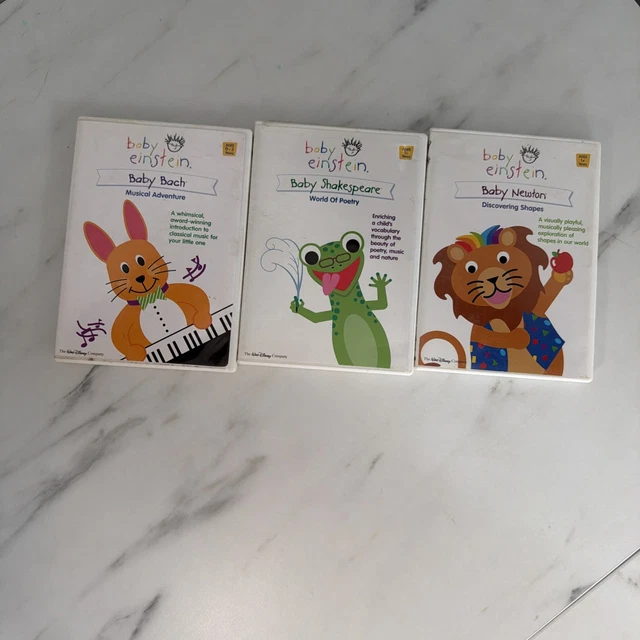 BABY EINSTEIN DVD Set Baby Bach Shakespeare Newton Disney Shapes Music ...