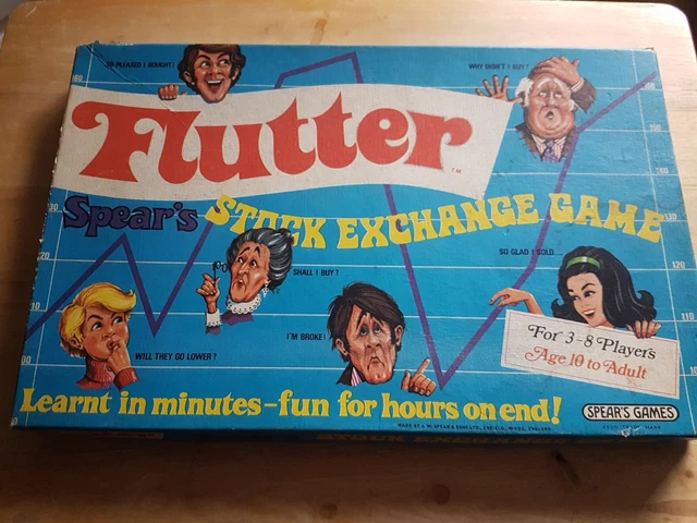 FLUTTER STOCK EXCHANGE Market Trading Board Game Spears Games 1971 NOT ...