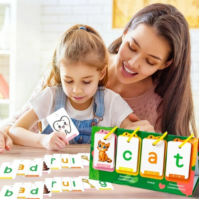 CVC WORD BUILDER Games Cards Learn To Read, Montessori Word Building FE ...