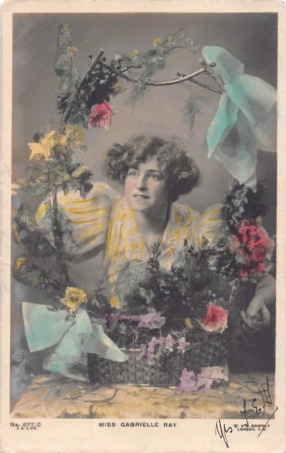 POSTCARD - EDWARDIAN Actress - Miss Gabrielle Ray - Tinted - Beagles - 1905 £3.95 - PicClick UK